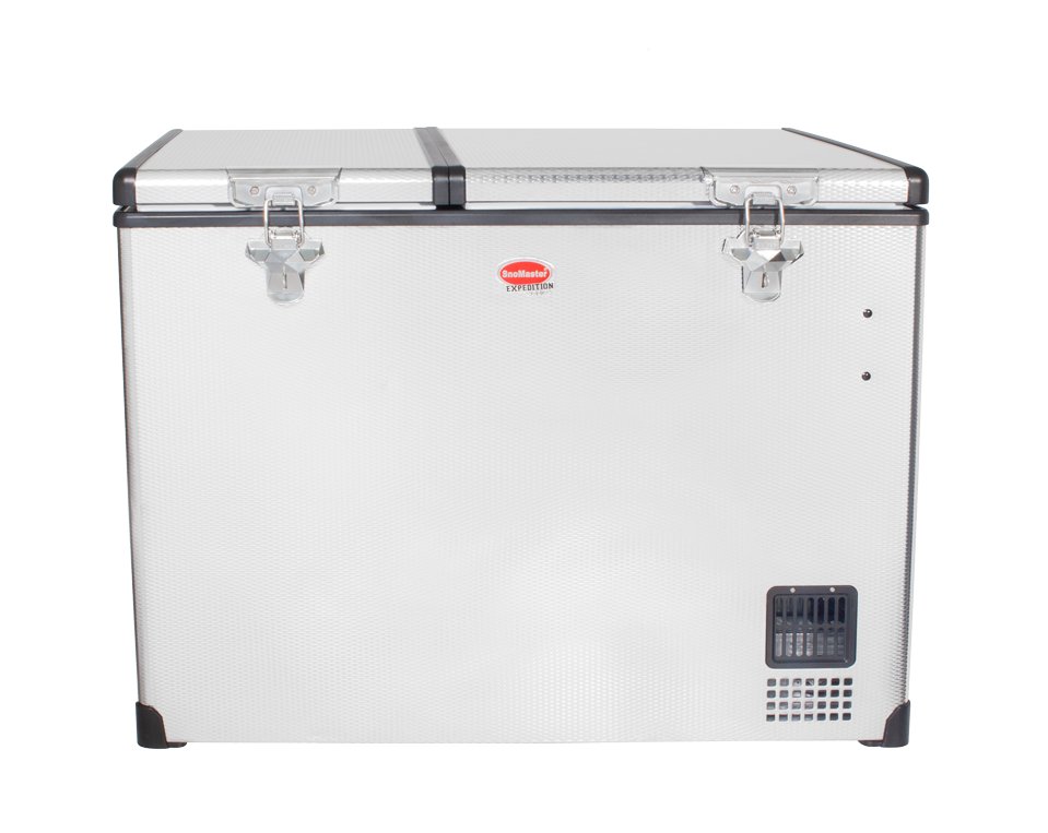 85L Dual Compartment Stainless Steel Fridge/Freezer AC/DC by Snomaster ...